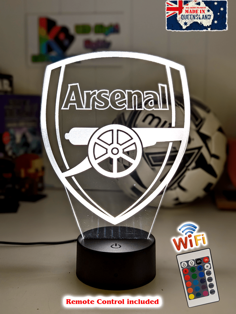 ARSENAL Football Club Soccer Personalised Name 3D LED Night Light Lamp ...