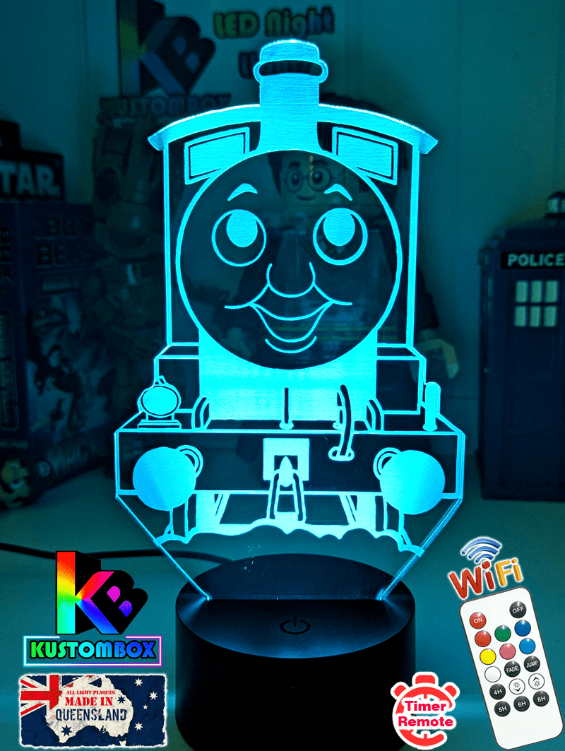 Thomas the Tank Engine Personalised 3D LED Night Light Lamp — Kustombox