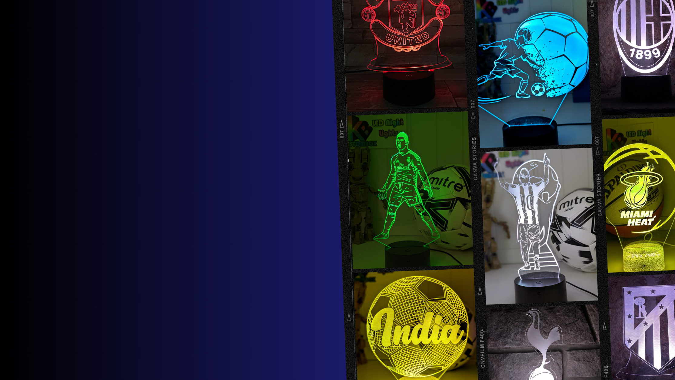 KustomBox Personalised 3D LED Night Light Lamps — Kustombox